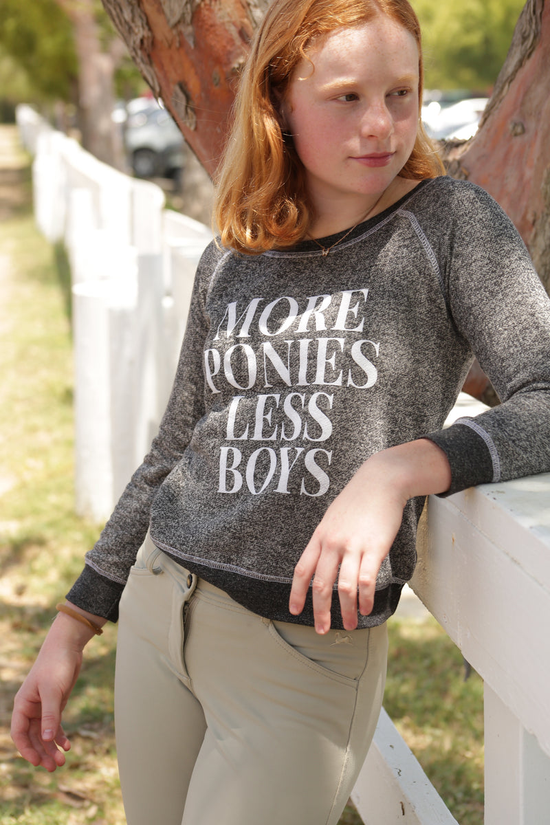 Bad Pony: More Ponies Less Boys Sweatshirt – LA Saddlery