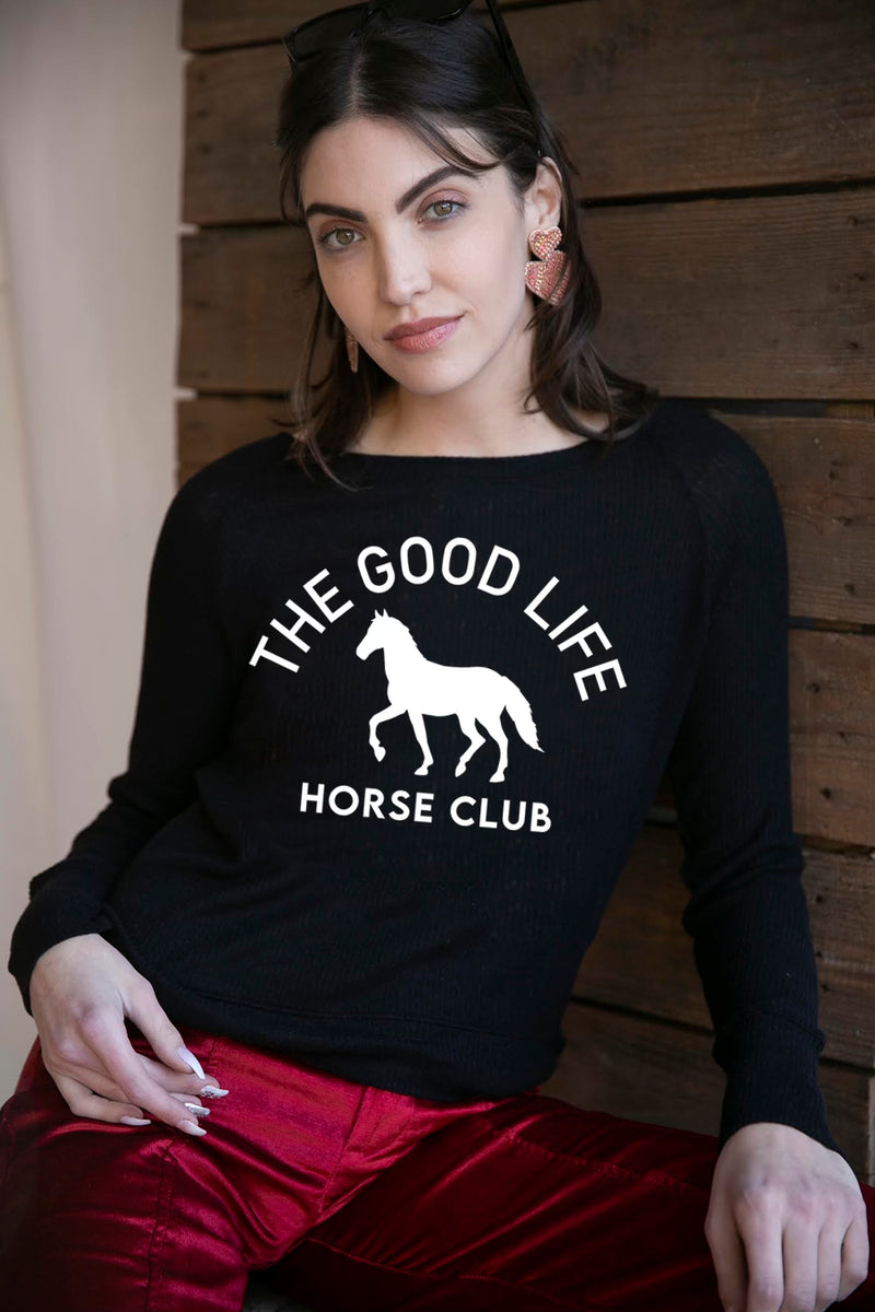 Bad Horse: The Good Life Ribbed Knit Top – LA Saddlery